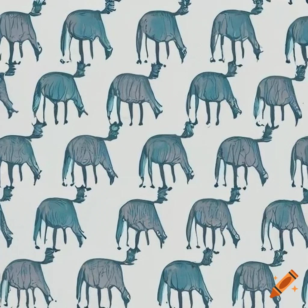 Repeating pattern of identical elephants in a nursery on Craiyon