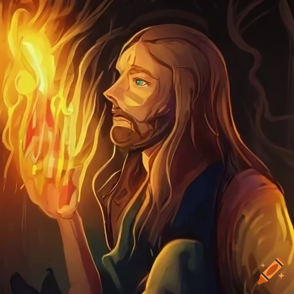 Rain wizard surrounded by confused people on Craiyon