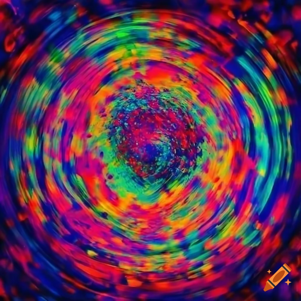 Colorful science-themed abstract particle pattern on Craiyon