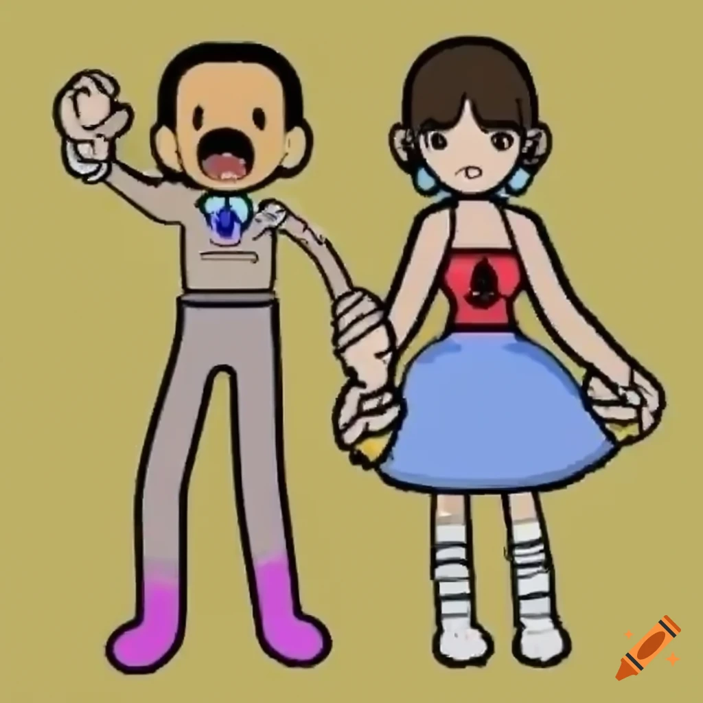 Rhythm heaven video game character on Craiyon