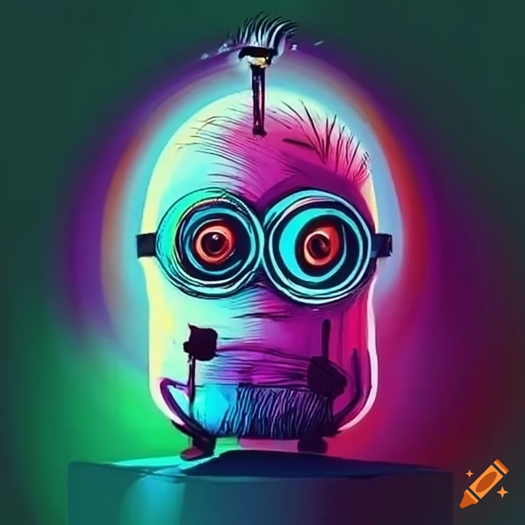 Minion dressed as a scientist on Craiyon