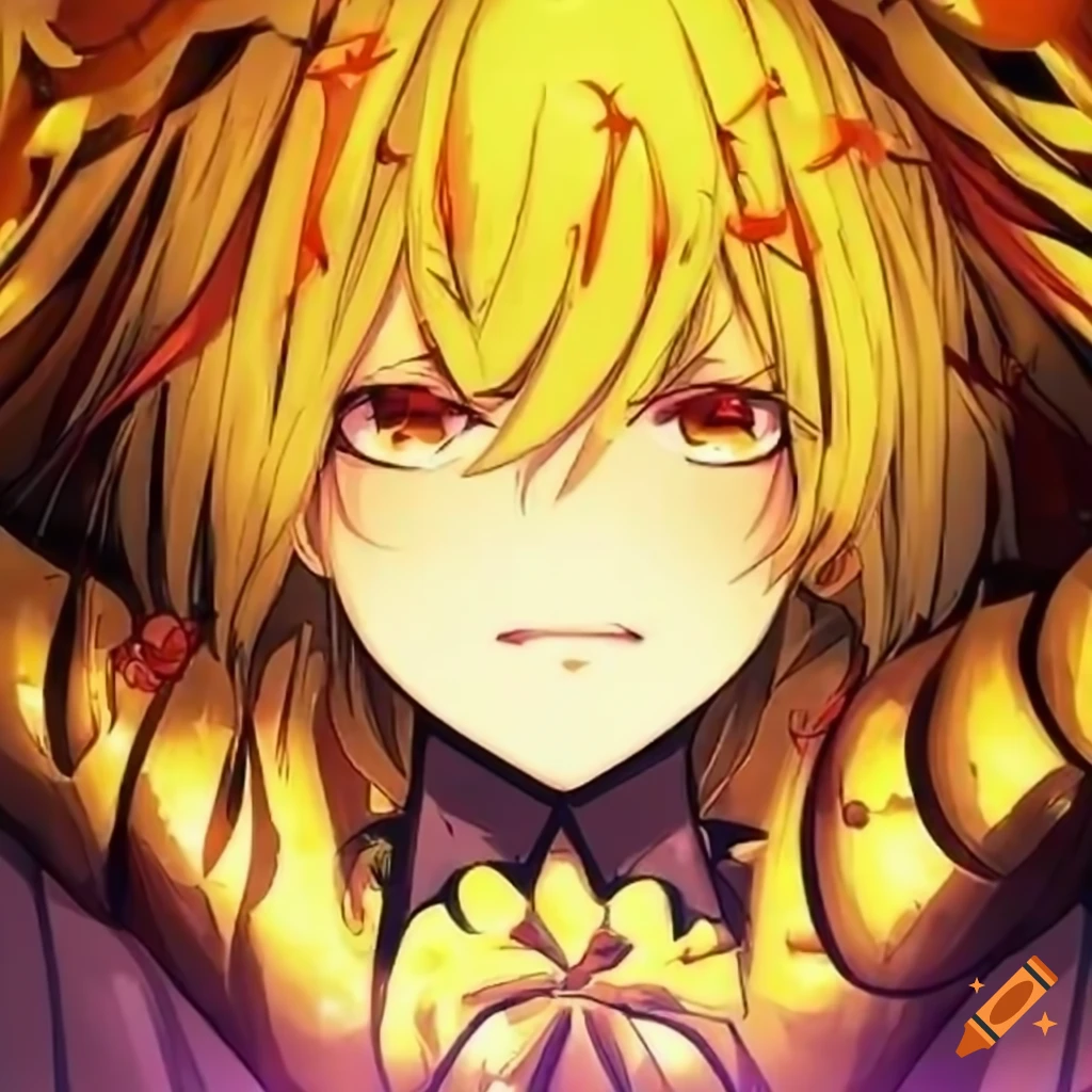 Yellow king anime character on Craiyon