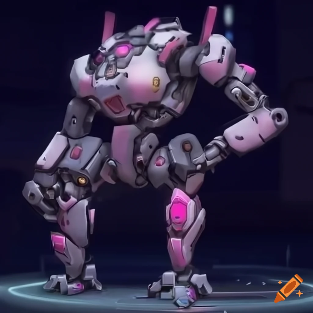 D.Va's Overwatch mech with glass front on Craiyon