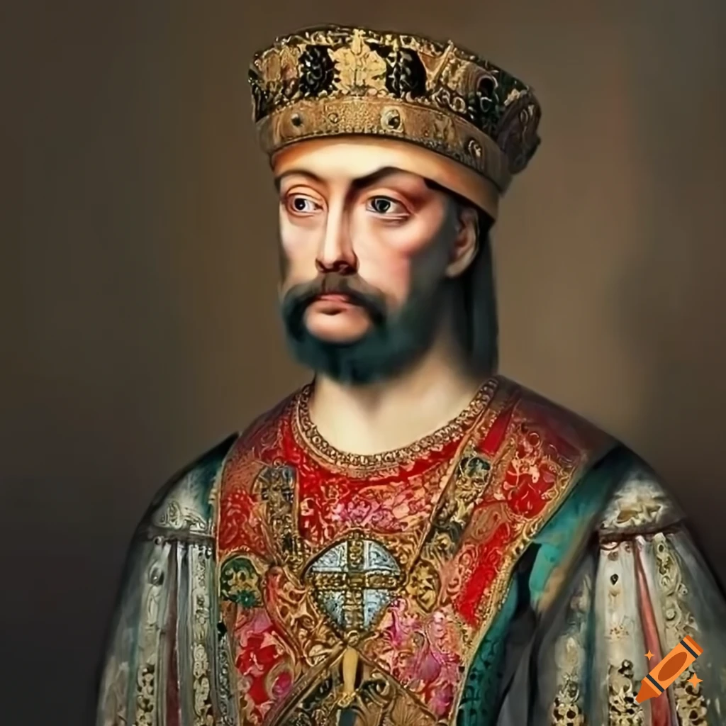 Byzantine-style portrait of a polish tsar in early 15th century russian ...