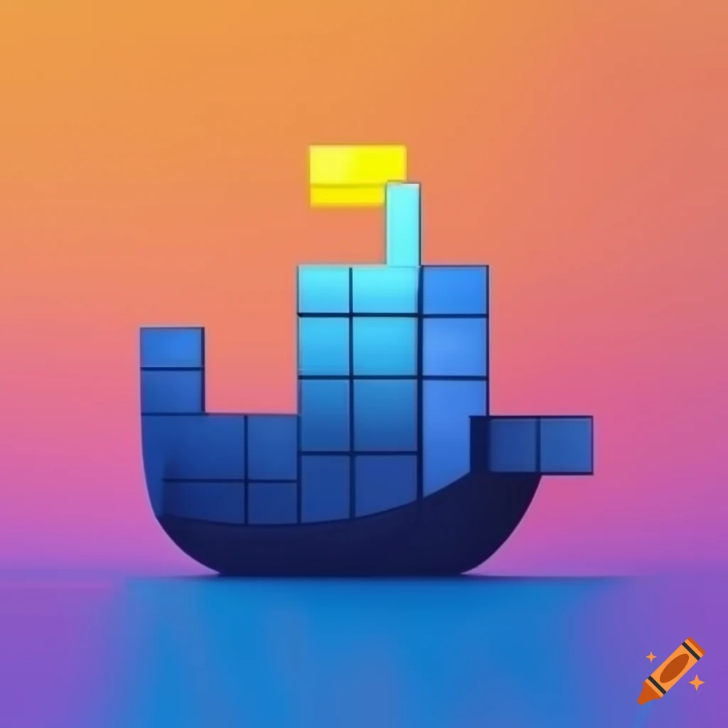 Python, Docker, and Linux logos in dynamic orange and blue digital art ...
