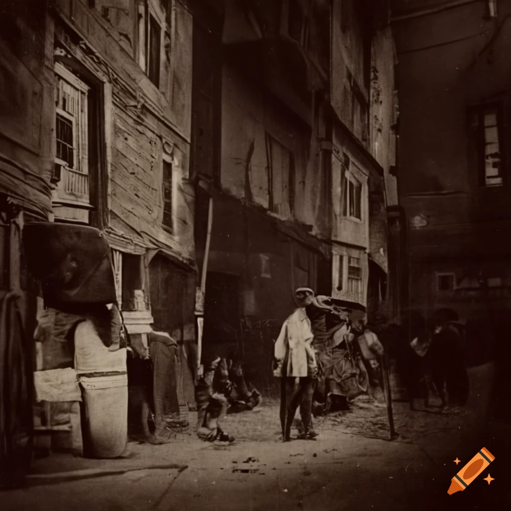 Authentic 1890s photo from city slums by jacob riis on Craiyon