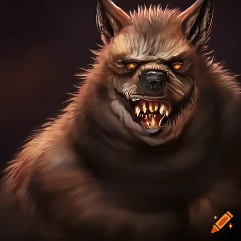 Overweight werewolf on Craiyon