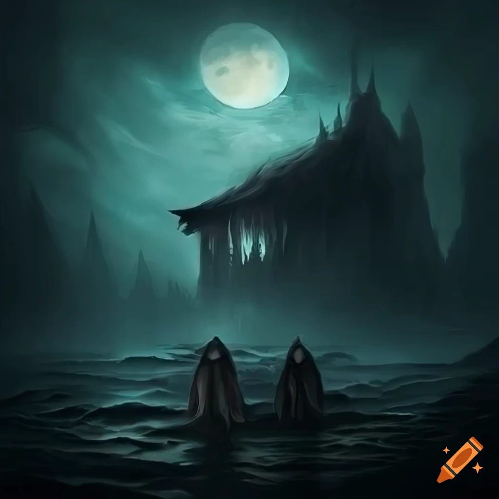 Poetic depiction of solitude and darkness on Craiyon