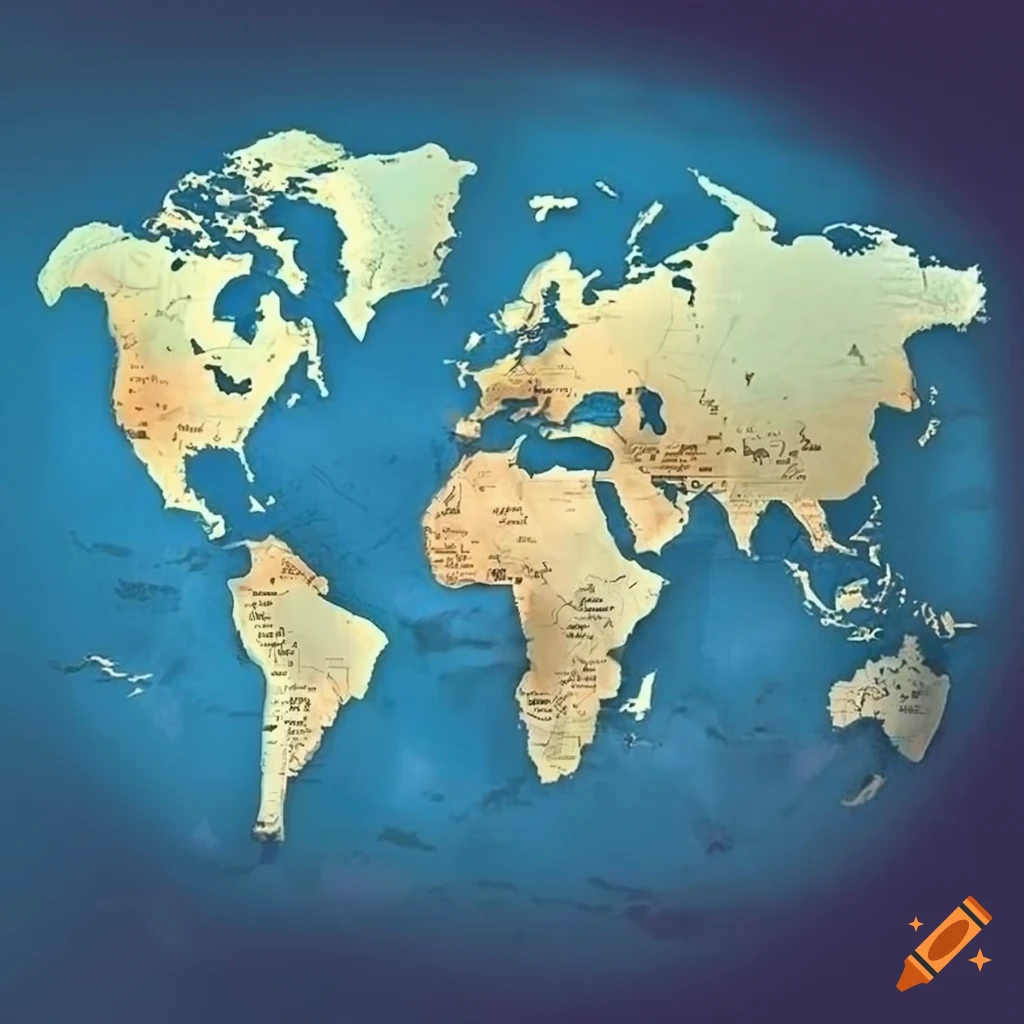 World map on Craiyon