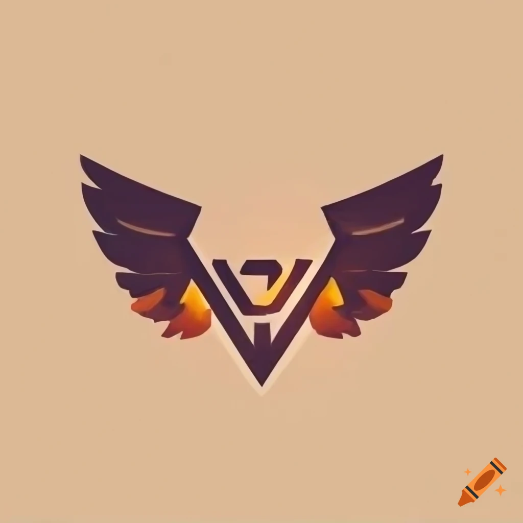 Modern logo for Overwatch player Autumn with letter A and wings on Craiyon