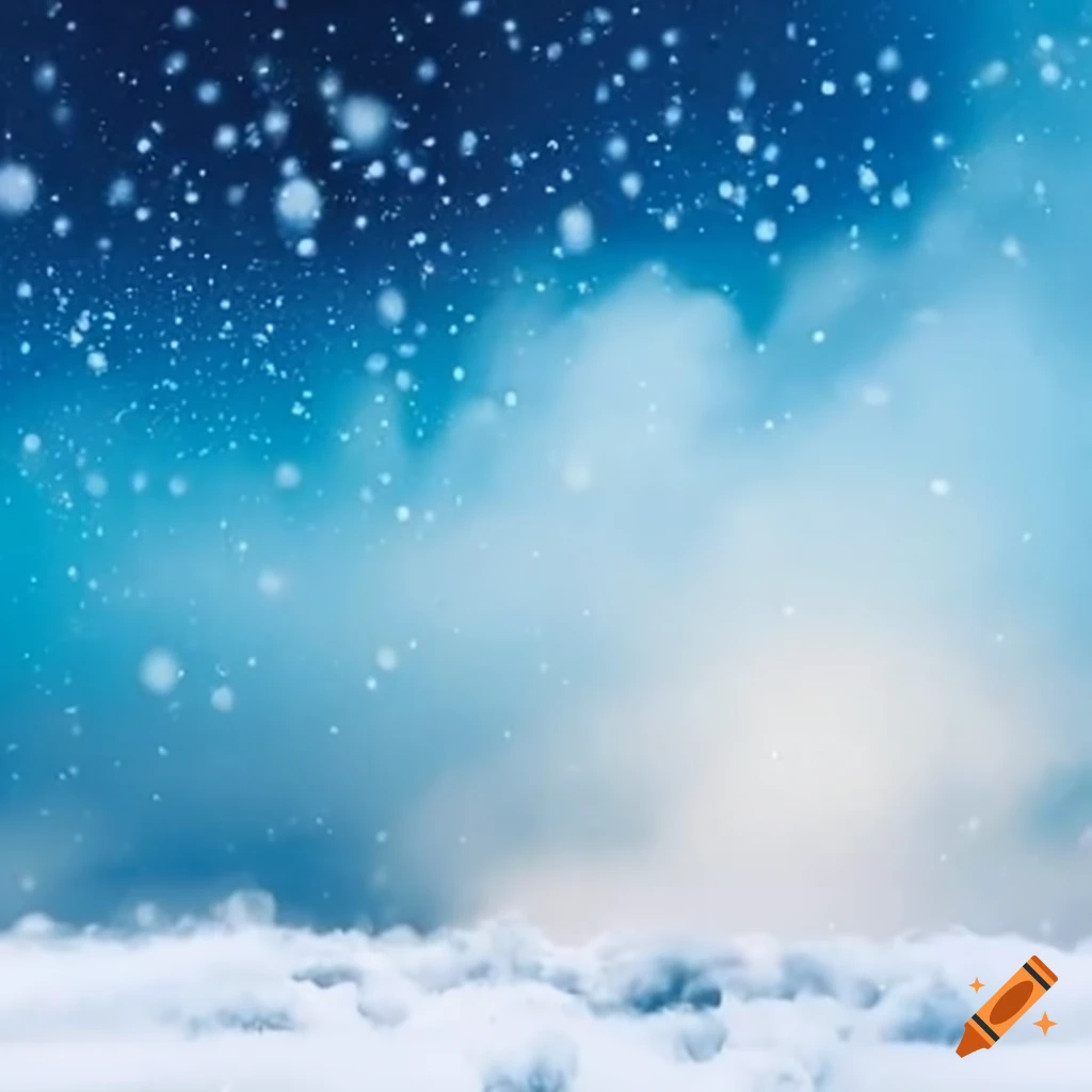 Snow falling from clouds on Craiyon