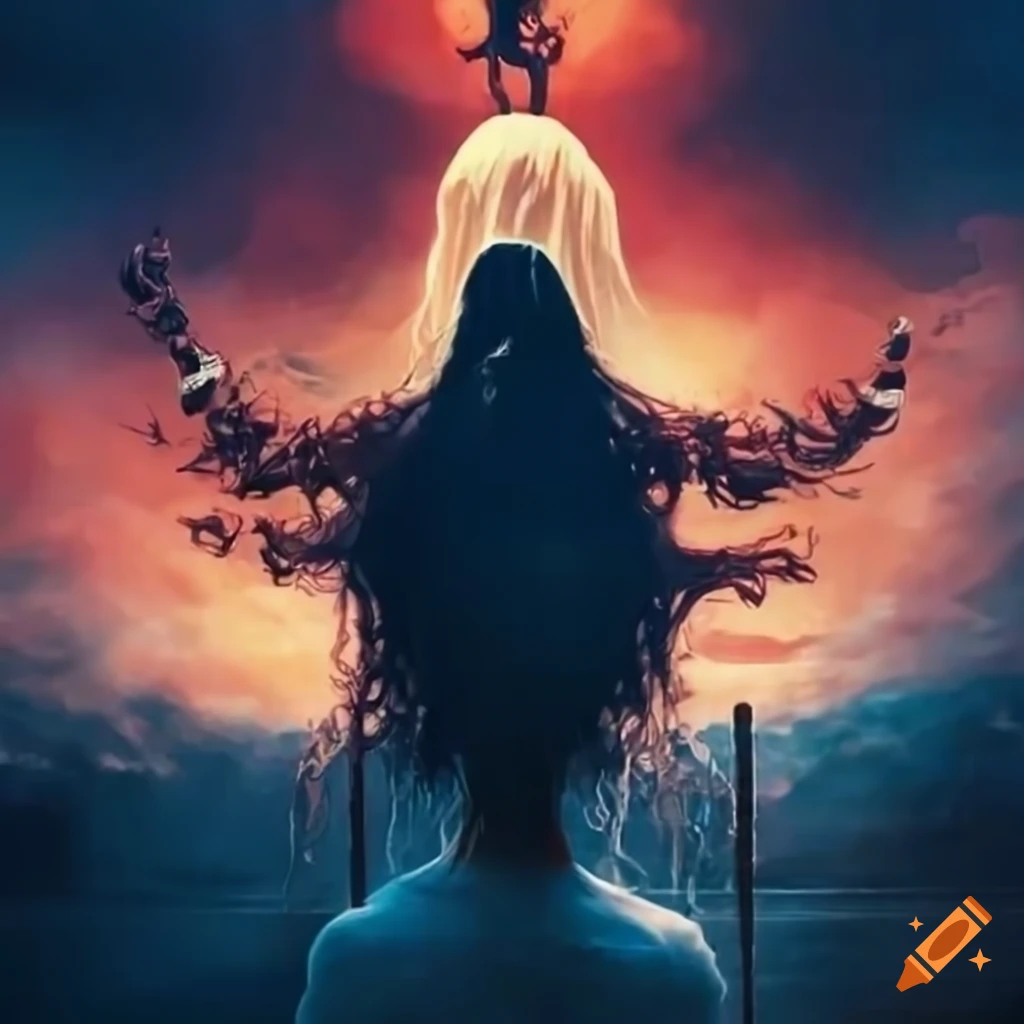 Poster for the song 'you pull me to heaven, and i attract you to hell' on Craiyon