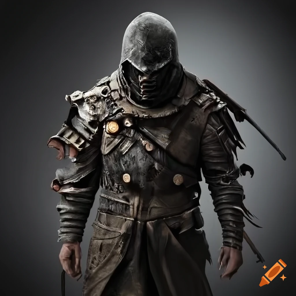 Apocalyptic dark armor on Craiyon