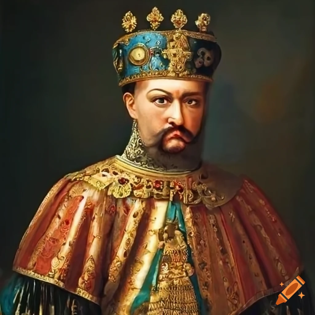 Byzantine-style portrait of a polish tsar in early 15th century russian ...