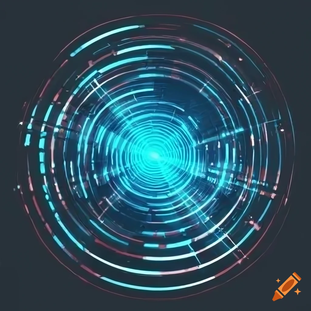 Business leadership concept with hi-tech warp speed wormhole design on ...