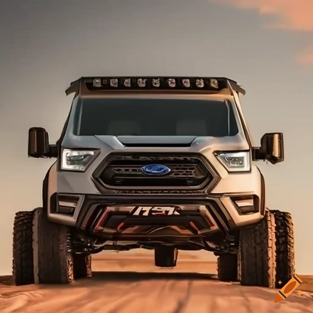 Hennessey VelociRaptor 6x6 Ford Transit drifting on Craiyon