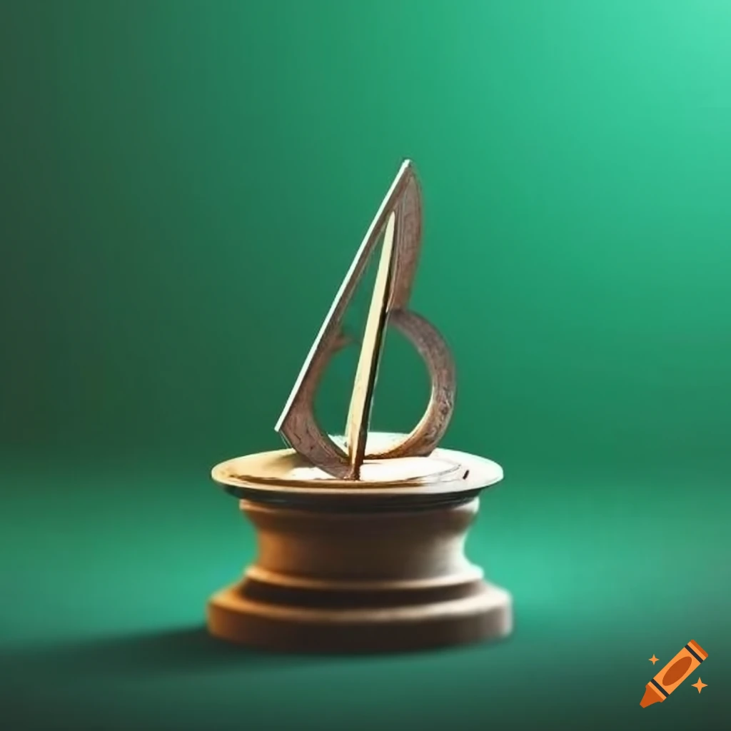 Mobile sundial for compass direction reading on green background on Craiyon