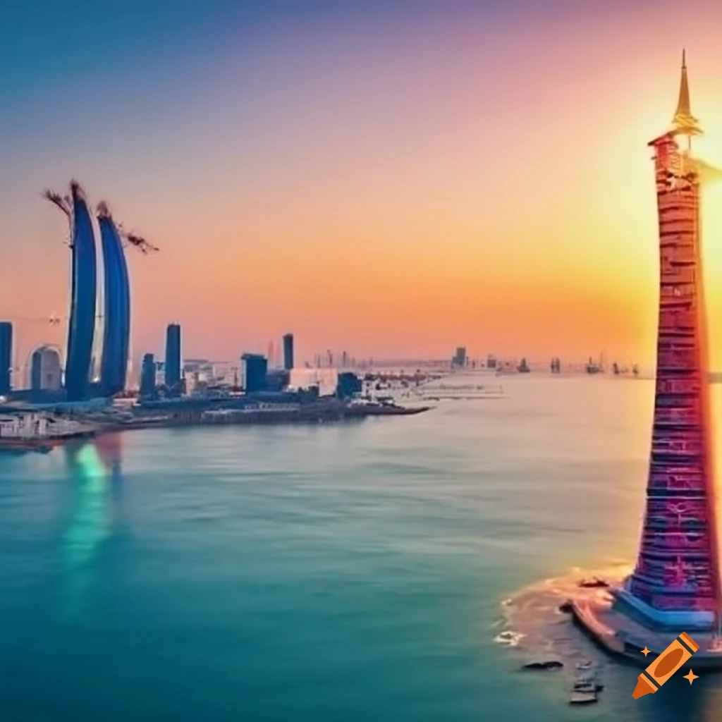 Vibrant street scene in manama, bahrain on Craiyon