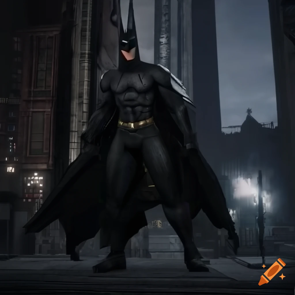 Batman in gotham city rendered in unreal engine 5 on Craiyon
