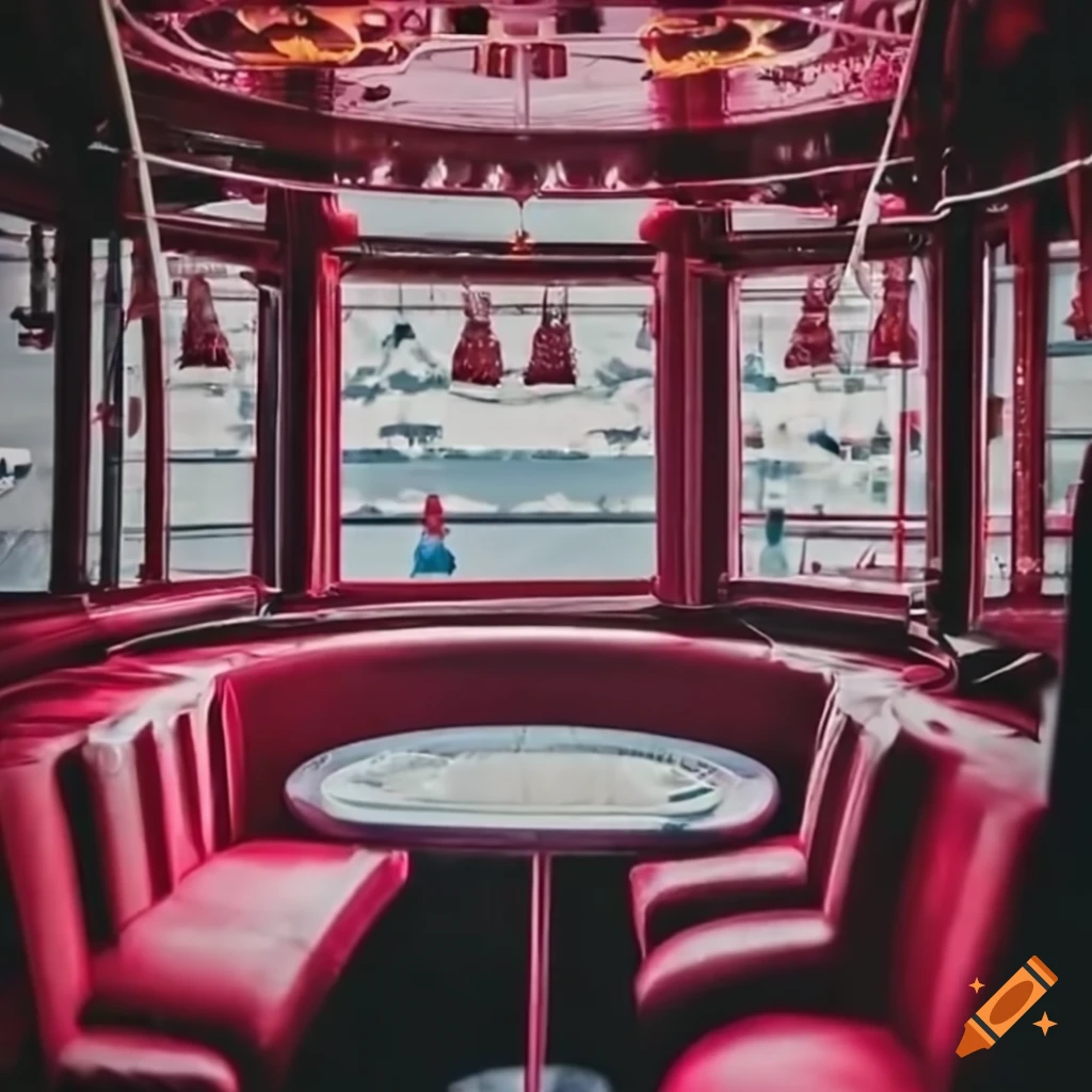 Restaurant booth on a ferris wheel on Craiyon