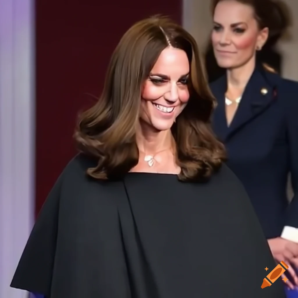 Kate Middleton getting her hair cut into a bob on a talk show set on ...