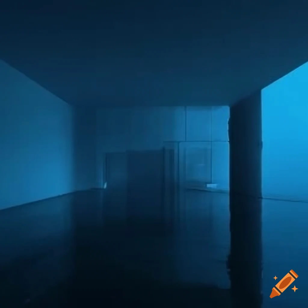 House with water floor in a dreamlike environment on Craiyon