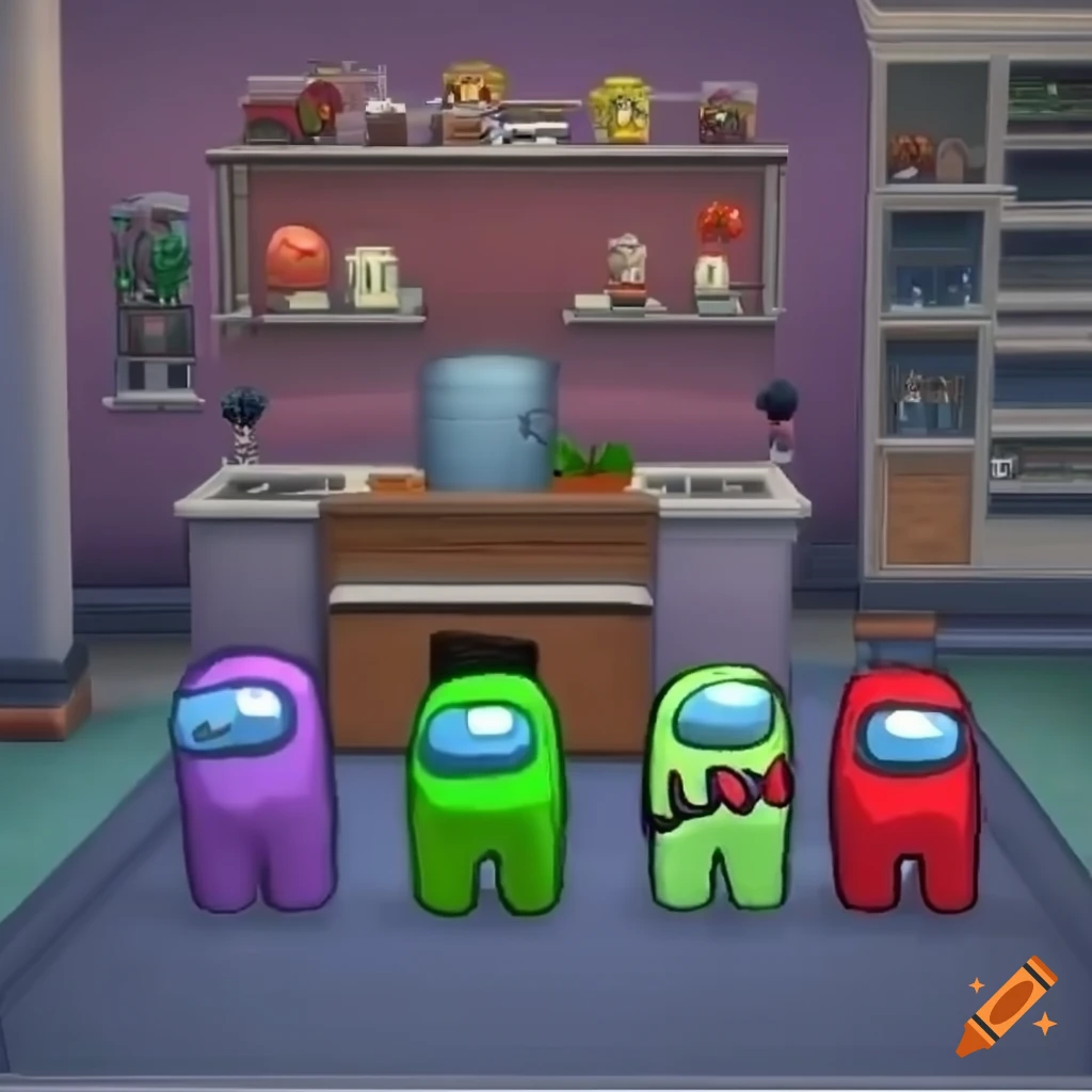 The sims 4 rendition of among us characters on Craiyon