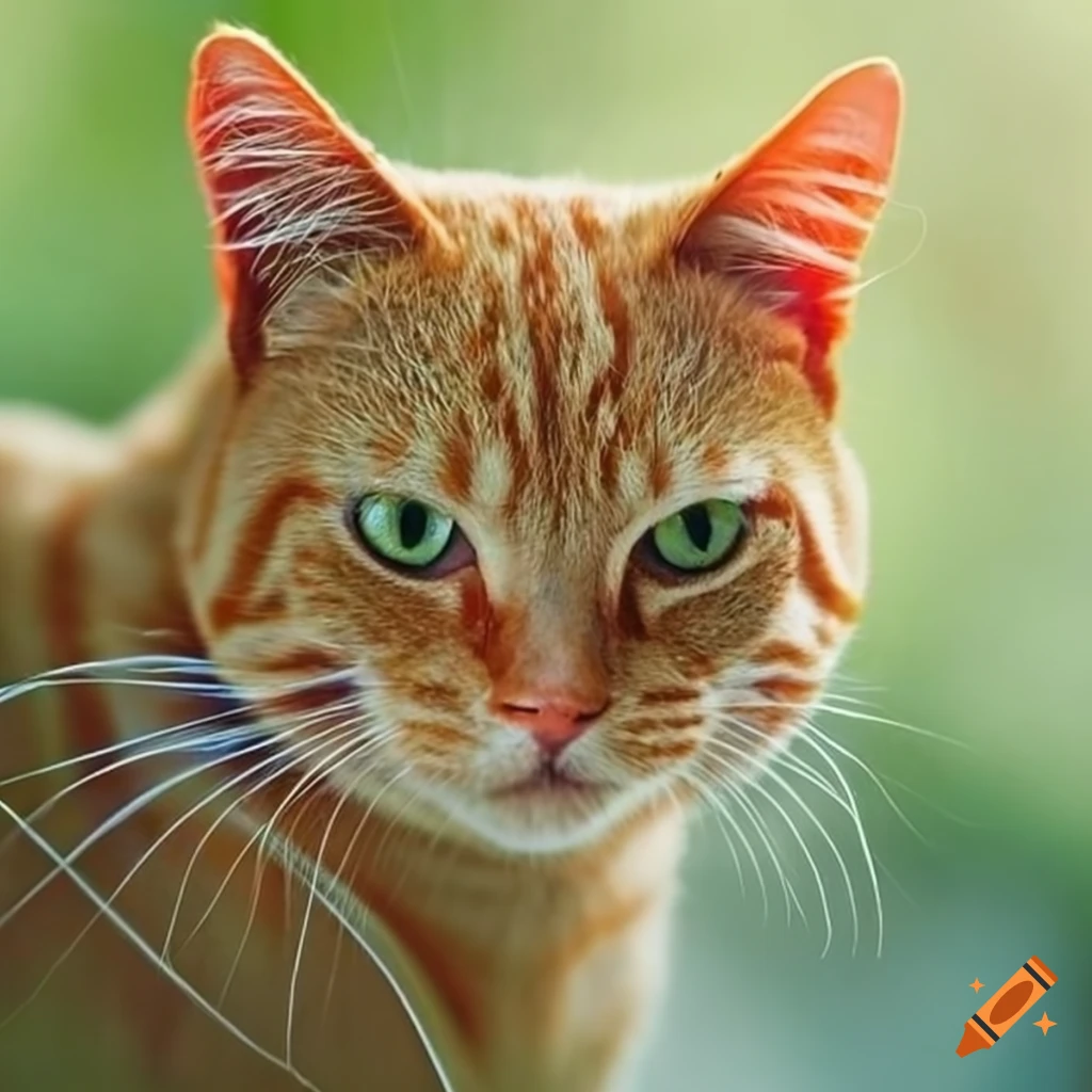 Orange cat in natural setting on Craiyon