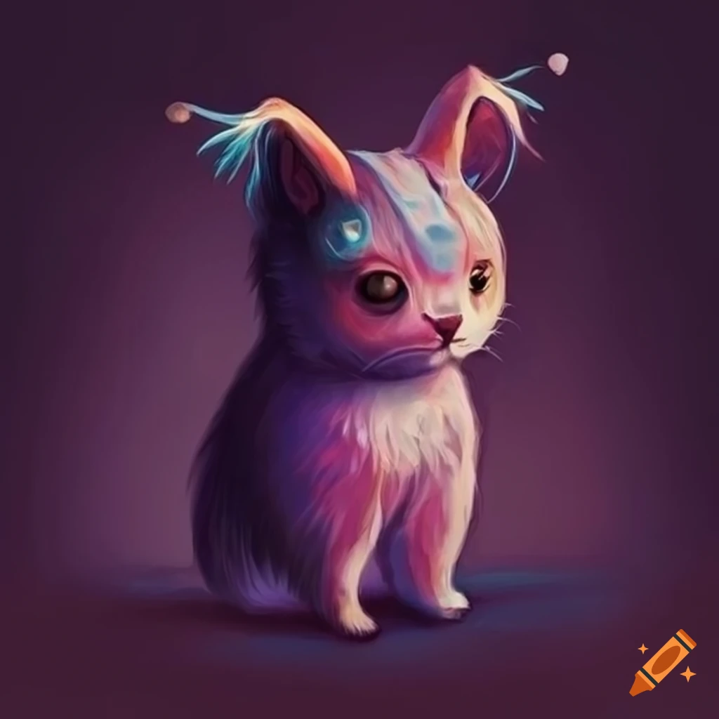 Aesthetically pleasing artwork of a cute fictional animal on Craiyon