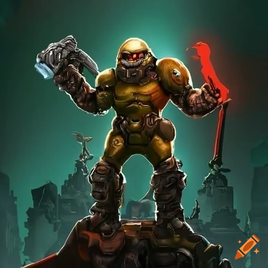 Doom guy on Craiyon