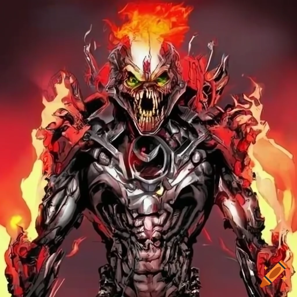 Characters: ultron, ghost rider, red hood, skeletor on Craiyon