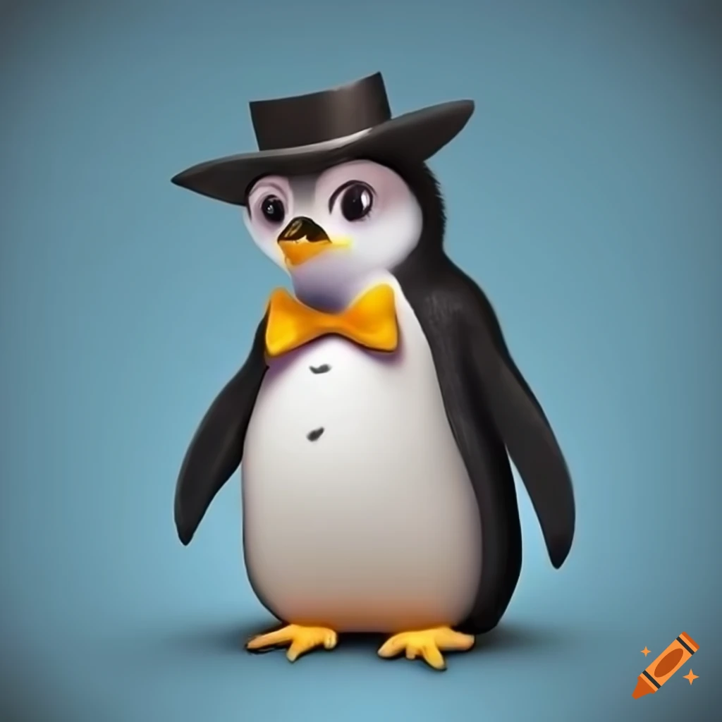 Tux the penguin disguised as a breton on Craiyon