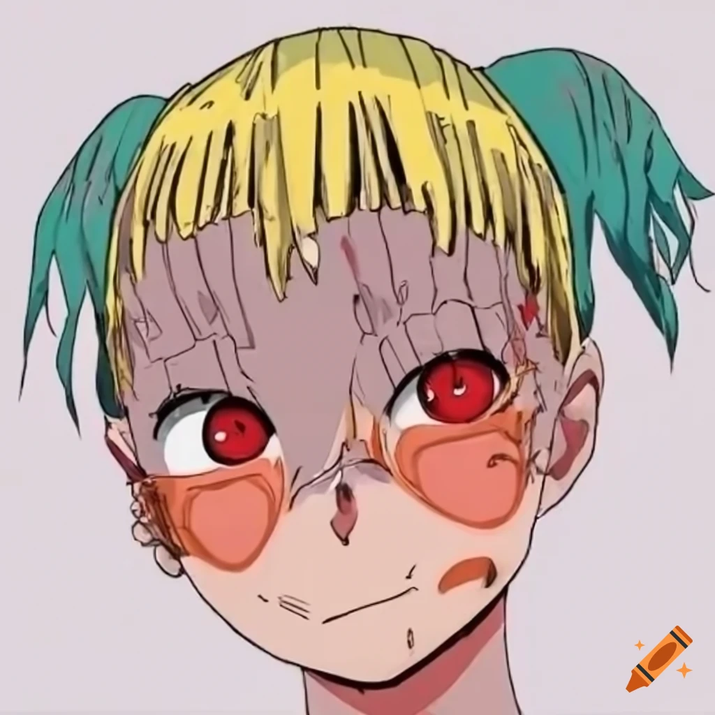 Exaggerated characters in anime style on Craiyon