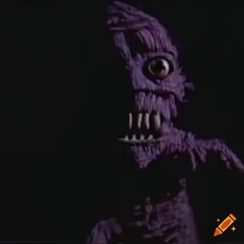 Grainy vhs footage of an uncanny string monster on Craiyon