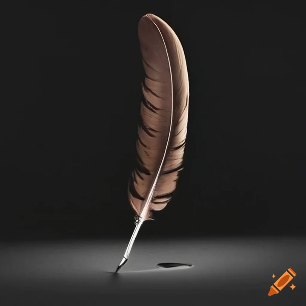 Feather pen for writing on Craiyon