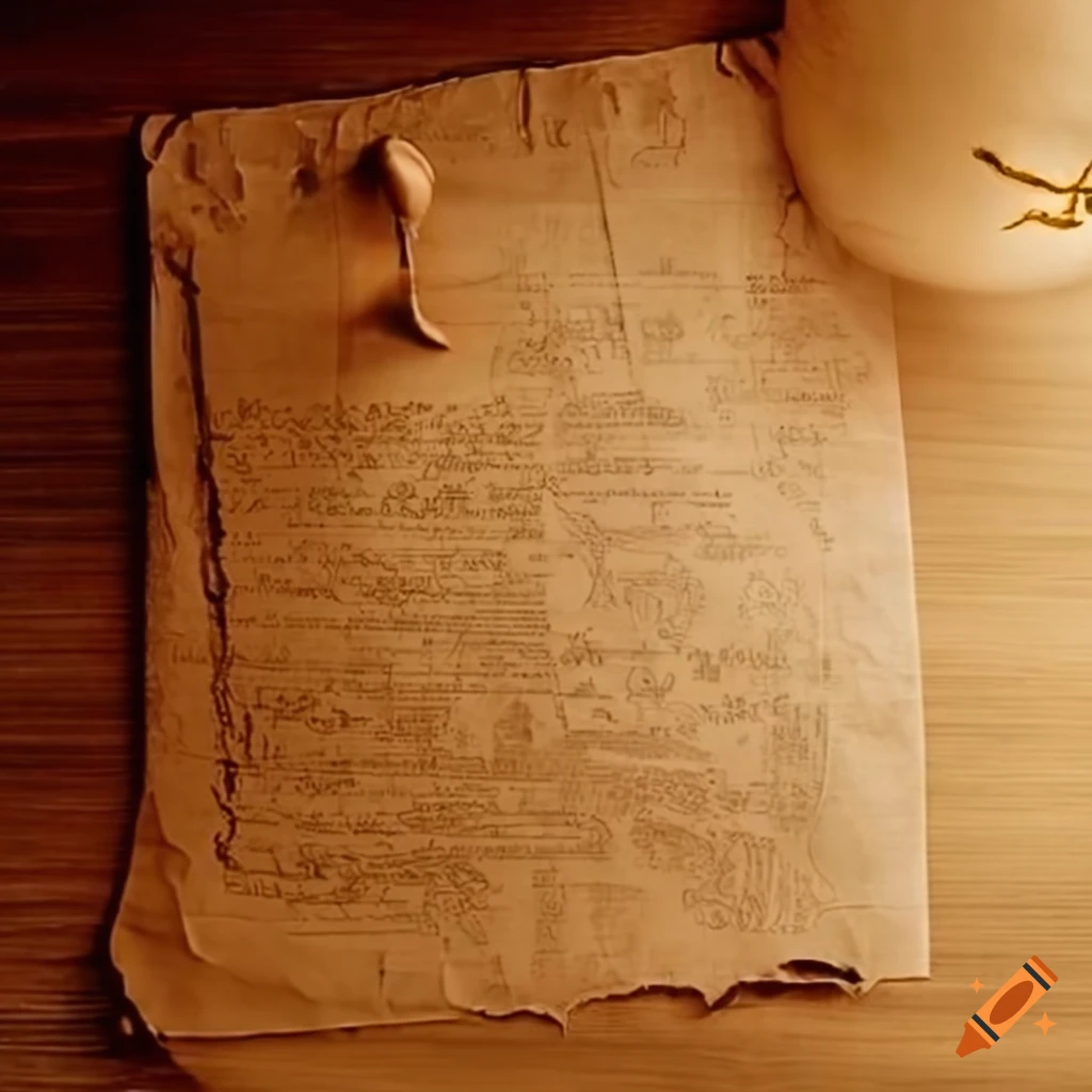 Handwritten ballad on parchment on Craiyon