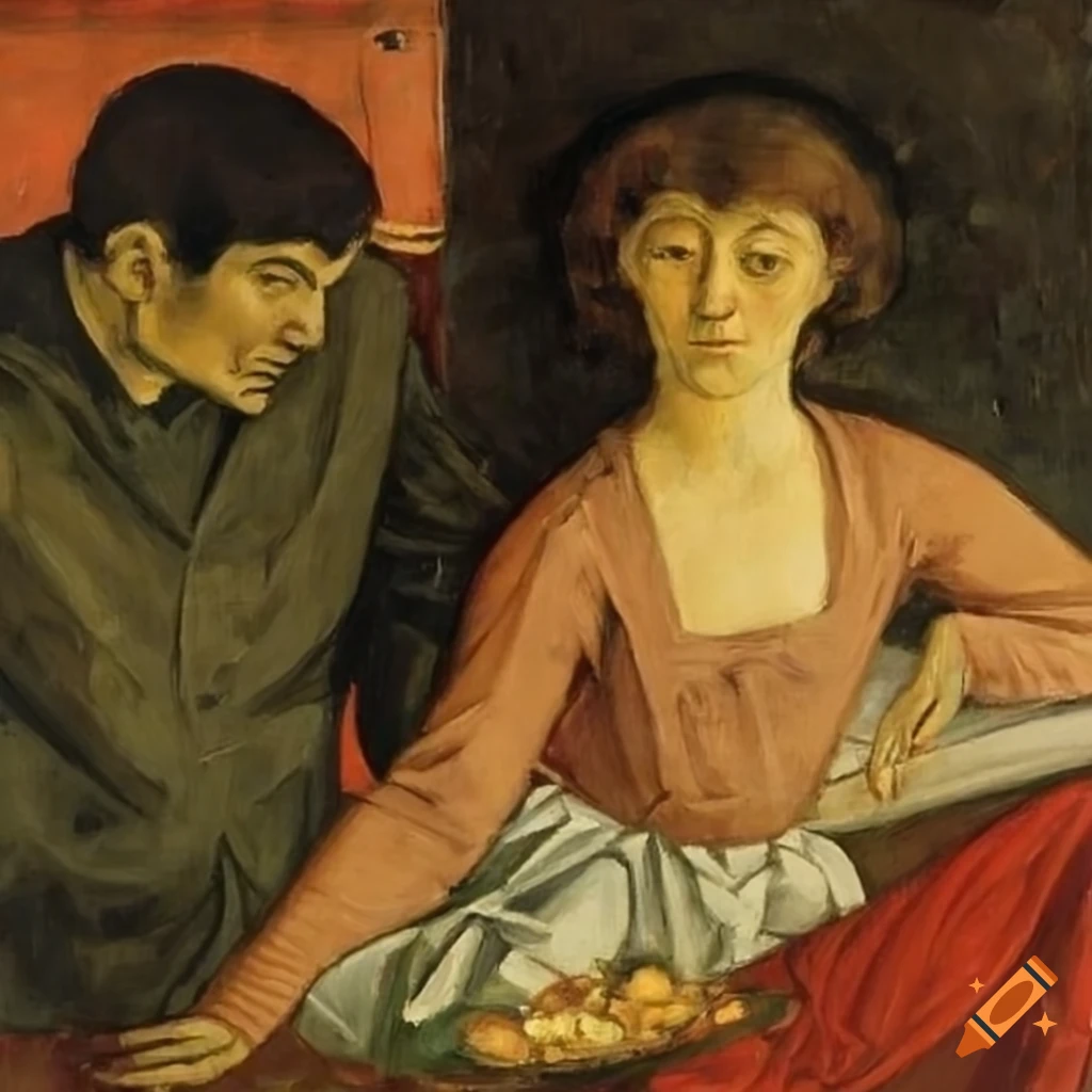 Painting of a picnic in the style of balthus on Craiyon