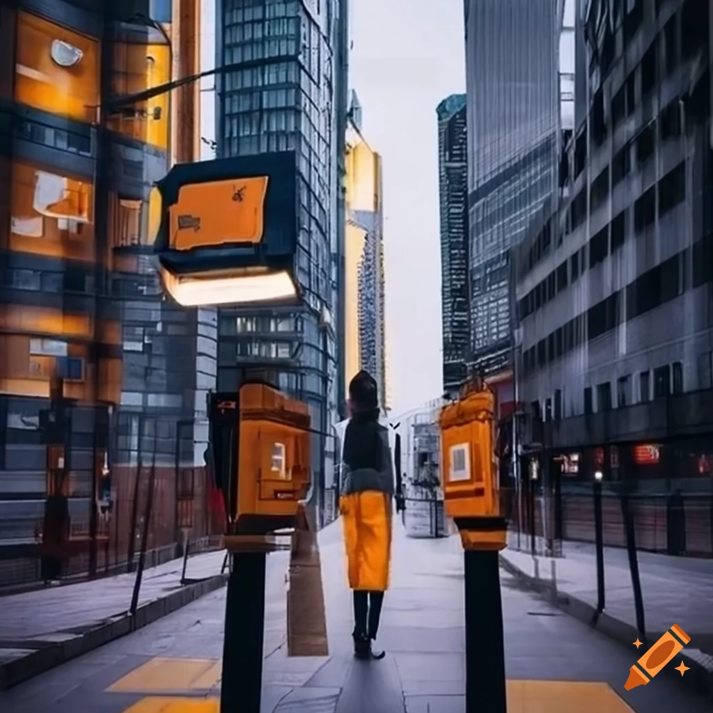 Futuristic city street with intricate building designs on Craiyon