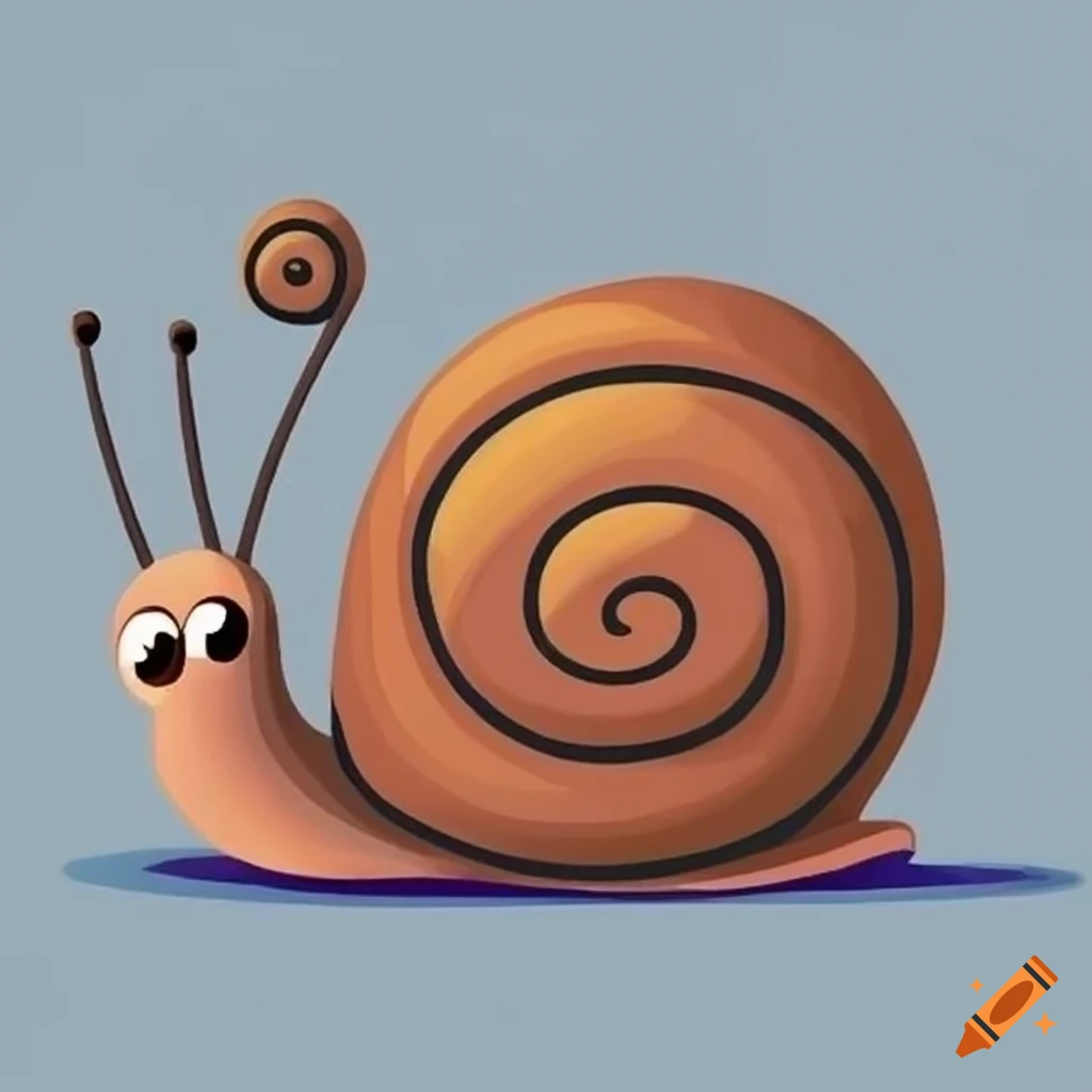 Simple cartoon snail on Craiyon