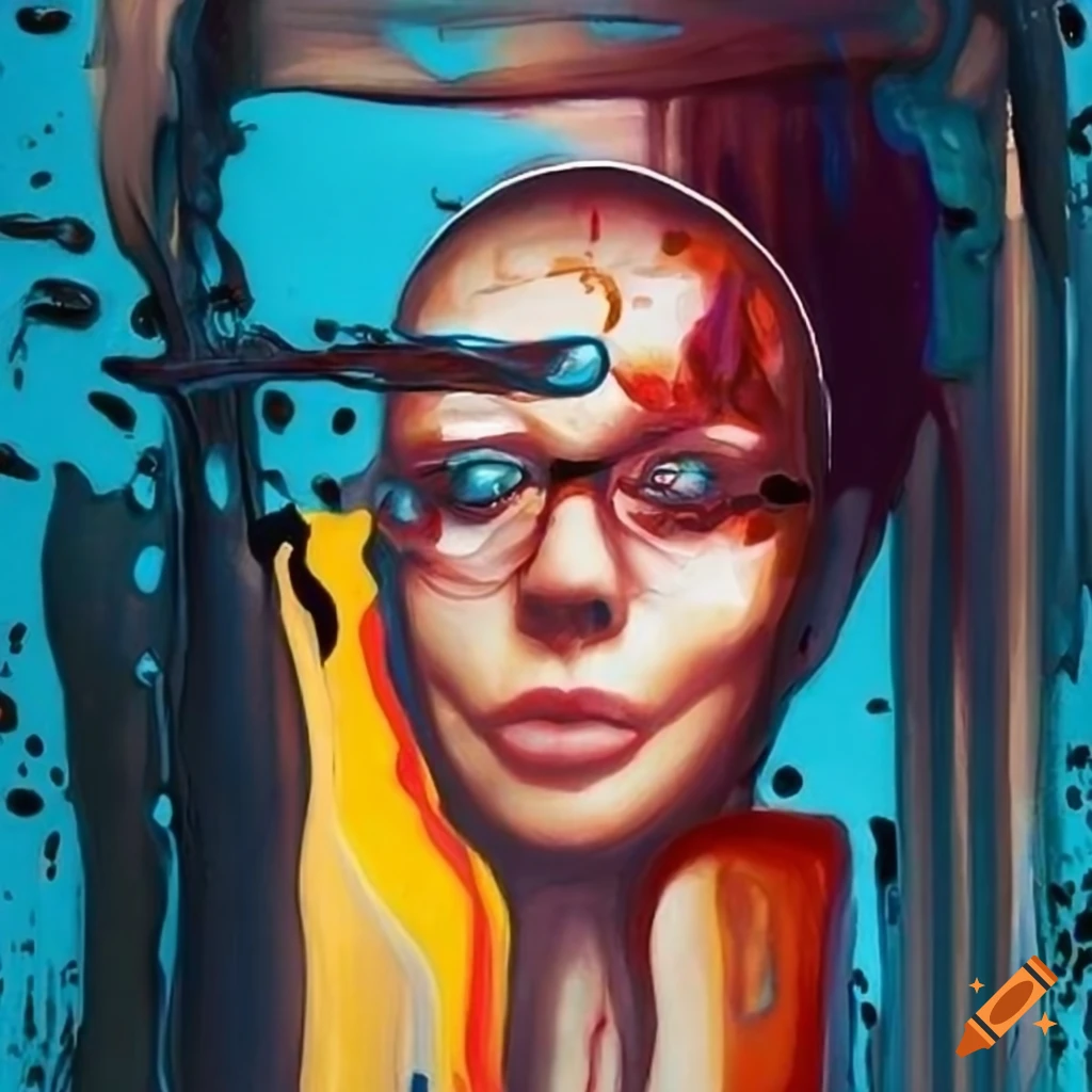 Melting people on the street in a minimalism style influenced by cathy ...