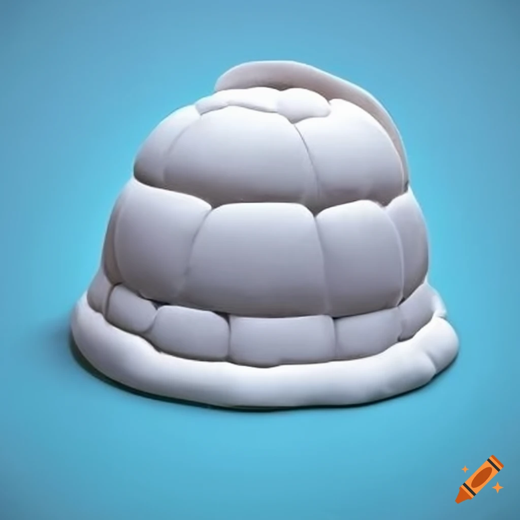 Person wearing an igloo hat on Craiyon