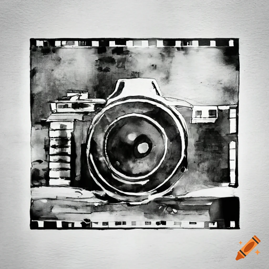 Film camera and action clapperboard on Craiyon