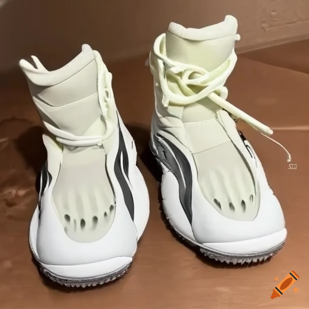 Side view of futuristic Yeezy 700v3 Adidas ski boot on Craiyon