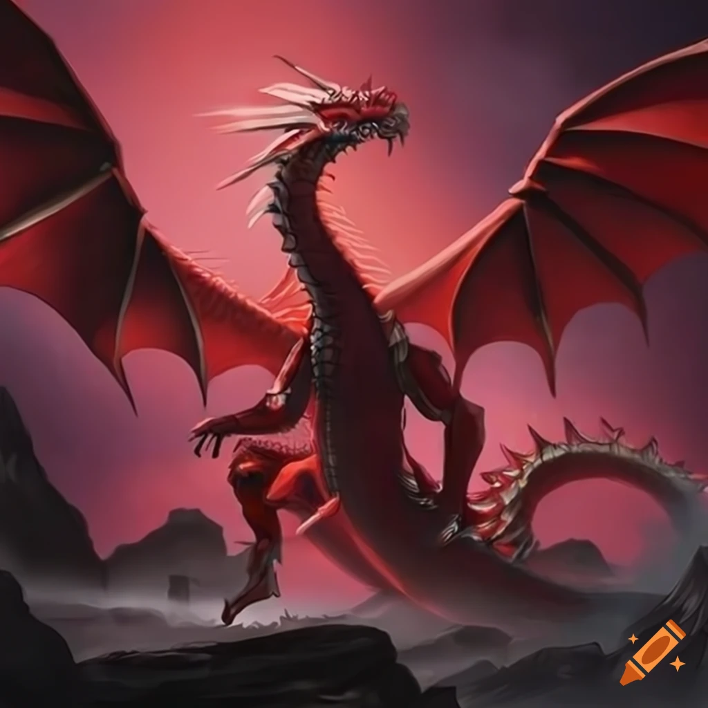 Scarlet dragon on Craiyon