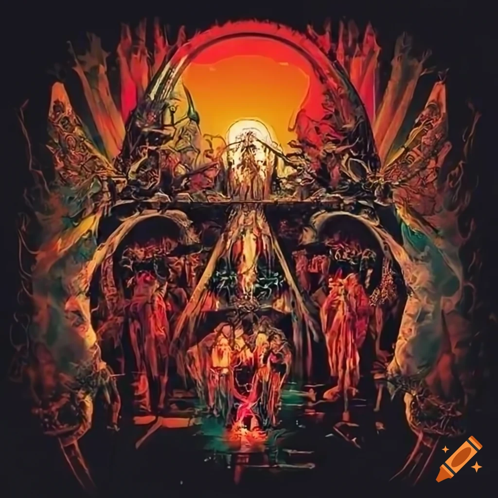 Metal festival poster background art on Craiyon