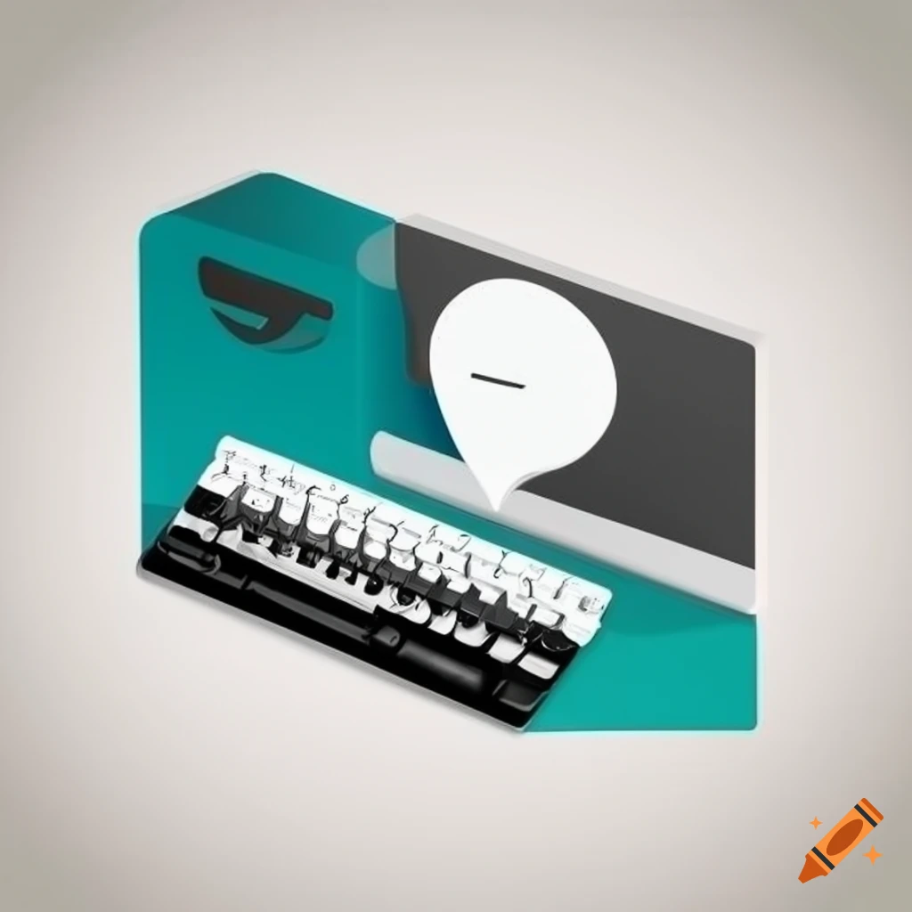 Simple logo featuring typing on Craiyon