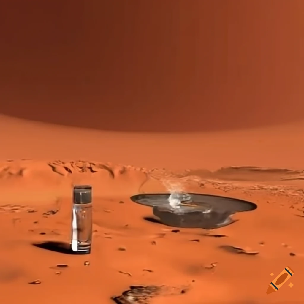 Drinking water on mars on Craiyon