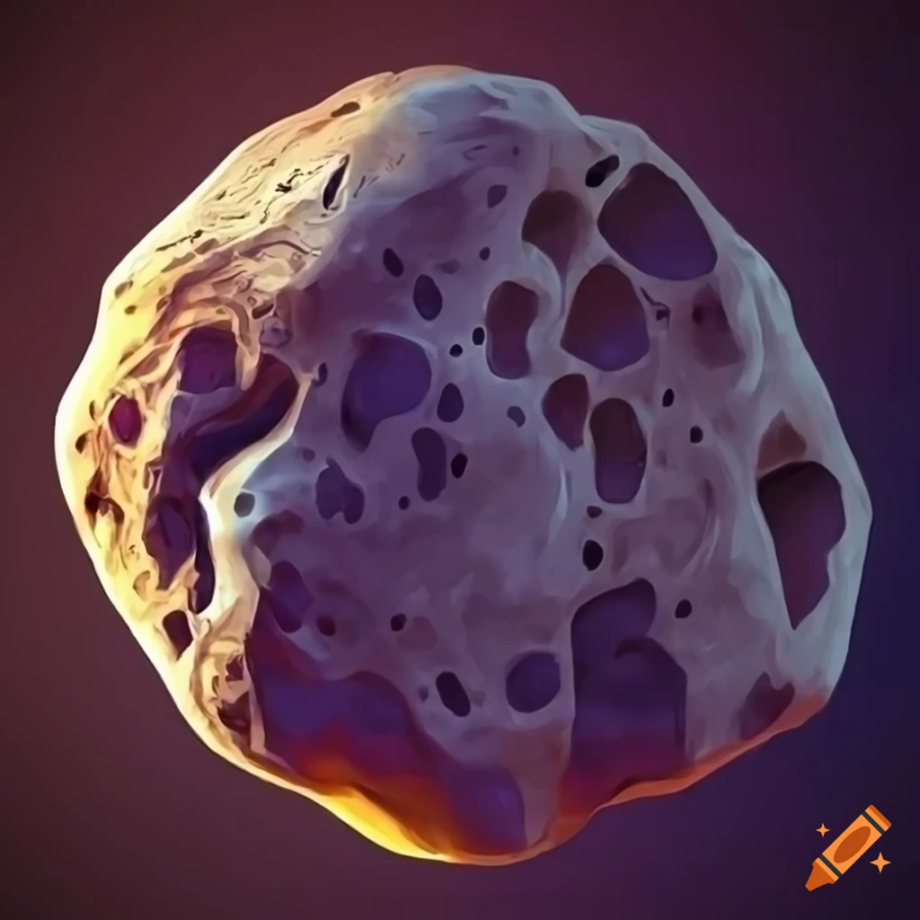 Space rock drawing illustration on Craiyon