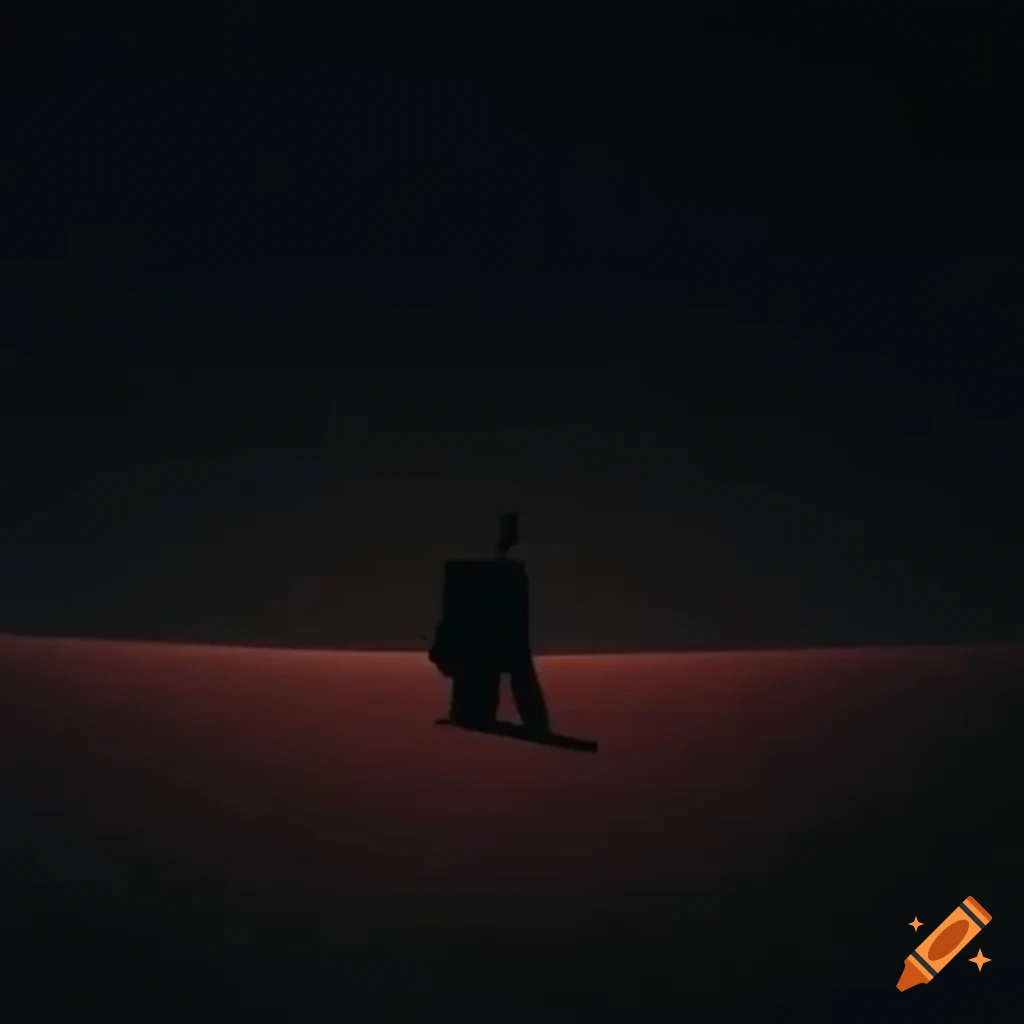 Desert liminal landscape with a sad atmosphere, experimental damage on ...