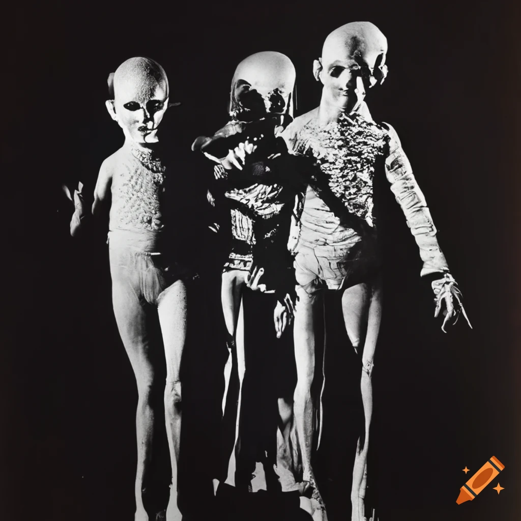 1963 bbc movie poster of weird alien creatures in 1960s sci-fi fashions ...